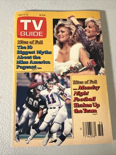 September 6-12, 1986 TV Guide Monday Night Football/Miss America ...