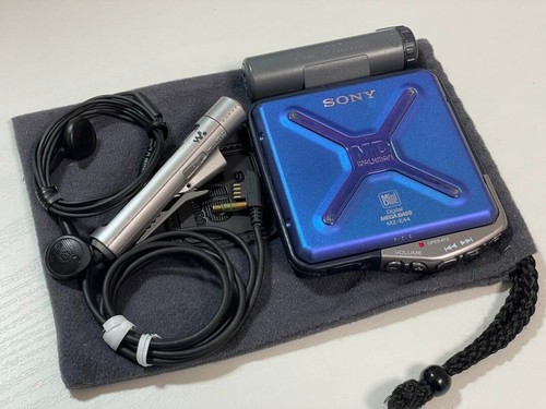 Lecteur portable Sony MZ-E44 MD Walkman bleu méga basse numérique | eBay