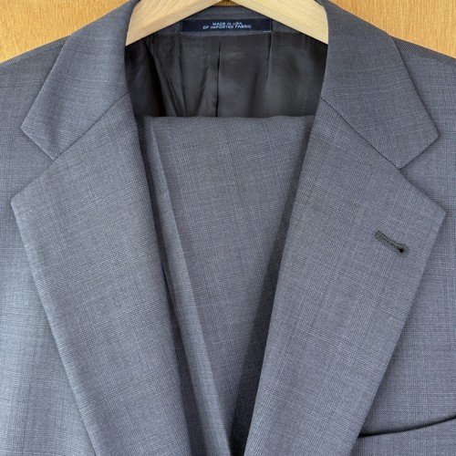 Joseph Abboud Suit Mens 43R Gray Glen Check 2 Button Super 100s Wool ...