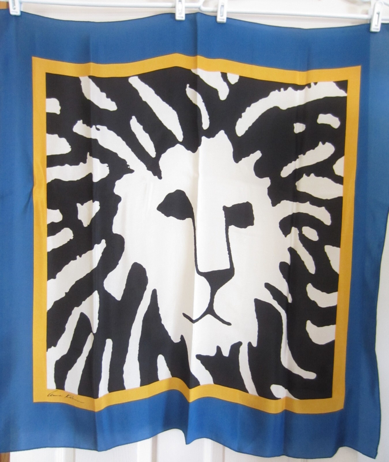 Anne Klein Iconic Lion Head Logo Scarf 34" - Gem
