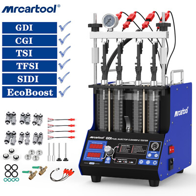 GDI Ultrasonic Fuel Injector Cleaner Tester 4-Cylinder Injector ...