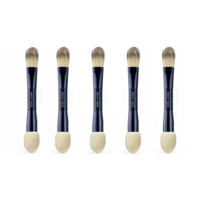 5 Pcs x Estee Lauder Double Ended Dual Foundation Brush + Sponge Sealed ...