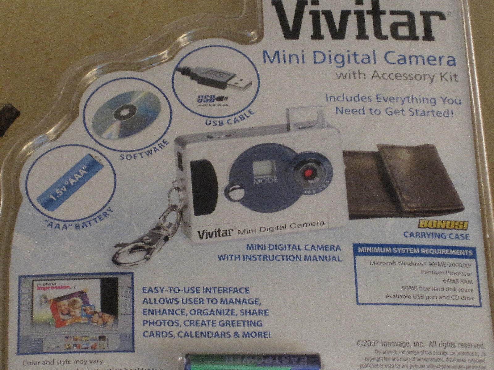 VIVITAR 3-in-1 Ultra Mini Digital Camera USB WEB Cam Video + Accessory ...