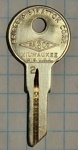 Genuine NOS BASCO Brass Key Blank: GM Harley Davidson Hudson Indian ...