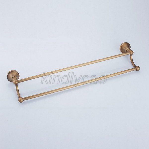 Antique Brass Wall Mounted Bathroom Double Towel Bar Rack Holder Kba077 ...