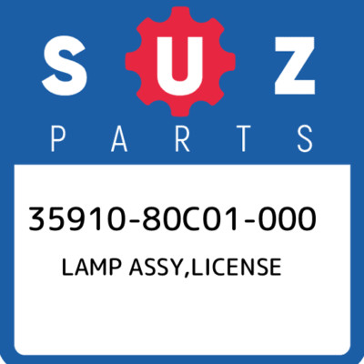 35910-80C01-000 Suzuki Lamp assy,license 3591080C01000, New Genuine OEM ...