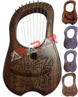 Irish Lyre Harp Traditional Ten Strings Rosewood Various Designs Free ...