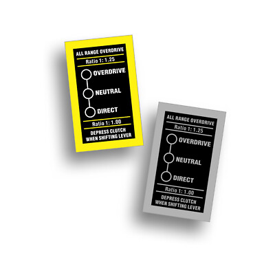 2X Shift Pattern Decal CJ2 CJ3 CJ5 Fits Jeep Willys Saturn Warn Husky ...