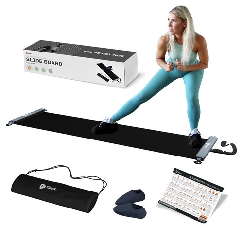 Lifepro Exercise Slide Board - Sliding Mat for Endurance and Strength ...