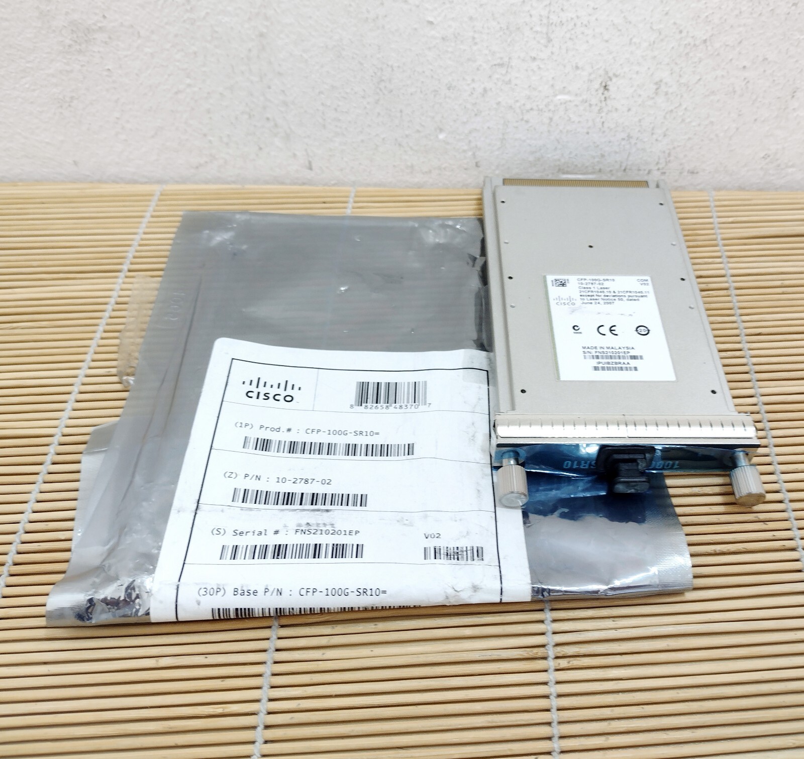 Neu Cisco CFP-100G-SR10 100GBASE-SR10 CFP transceiver 100m OM3 MMF New ...