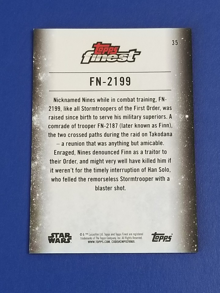 FN-2199 - 2018 Star Wars Finest Green Refractor #72/99 | eBay