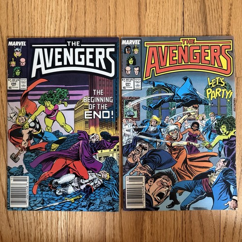 Avengers #291 #296 Mark Jewelers Variants 🔑 Issues Marvel Comics 1988 ...