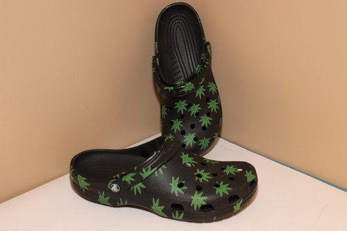 Crocs Classic Hemp Weed Leaf Clog Unisex Sandals Men 10 / Women 12 ...