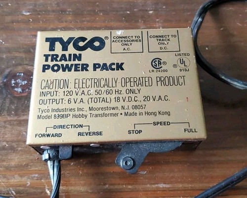 * Guarantee* Tyco HO Model Train Power Pack 899BP: Output 18VDC/ 20 VAC ...
