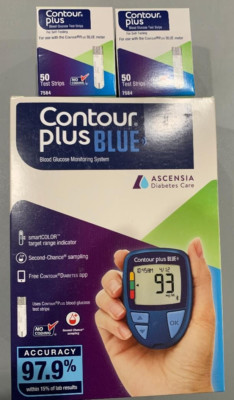 Contour Plus Blood Glucose 100 Test Strips PLUS METER Exp 04/30/2027 | eBay