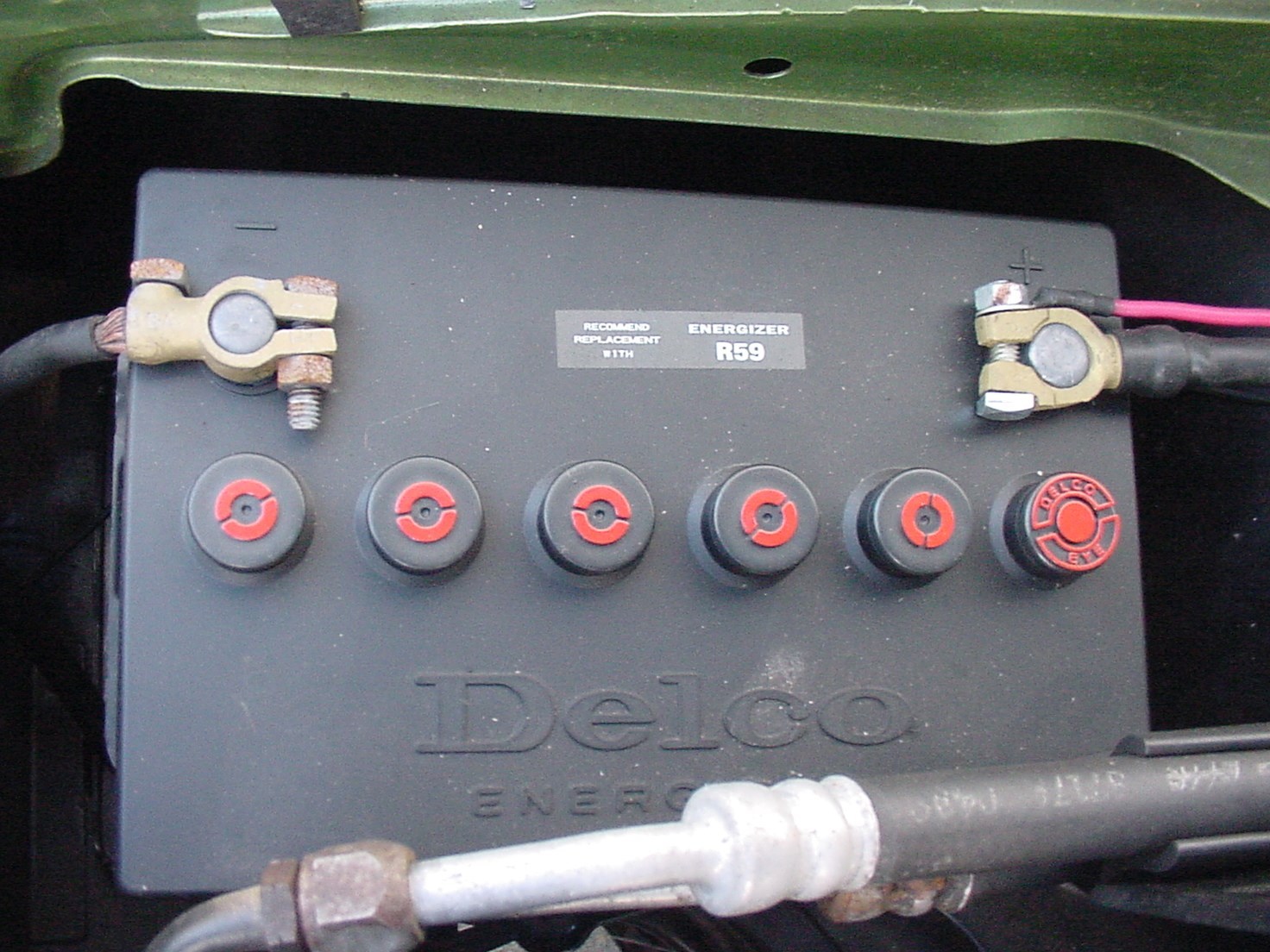 1966-1972 Vintage Antique Auto Delco Top Post Battery Topper Cover ...