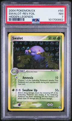 PSA 7 Swalot Reverse Holo 50/101 EX Hidden Legends 2004 Pokemon Card | eBay