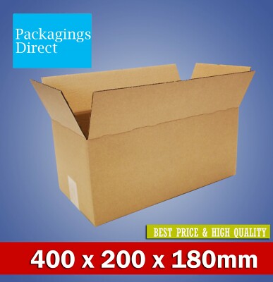 Mailing Box 400 x 200 x 180mm Shipping Carton Brown RSC BX3 | eBay ...