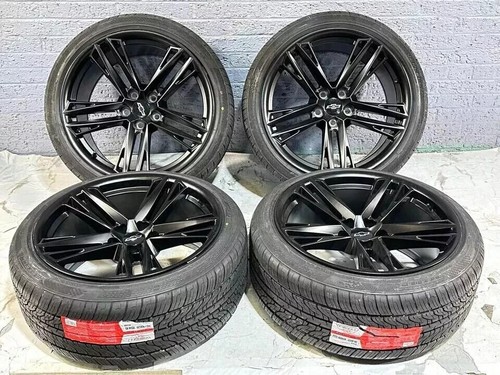 20x10 20x11 CAMARO ZL1 SATIN BLACK WHEELS RIMS 5x120 Tires SS RS Z28 ...