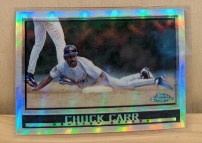 1998 Topps Chrome REFRACTOR #350 Chuck Carr Astros RARE ICONIC PARALLEL ...