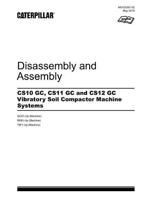 Caterpillar Cat CS10 GC Compactor Disassembly Assembly Service Manual ...