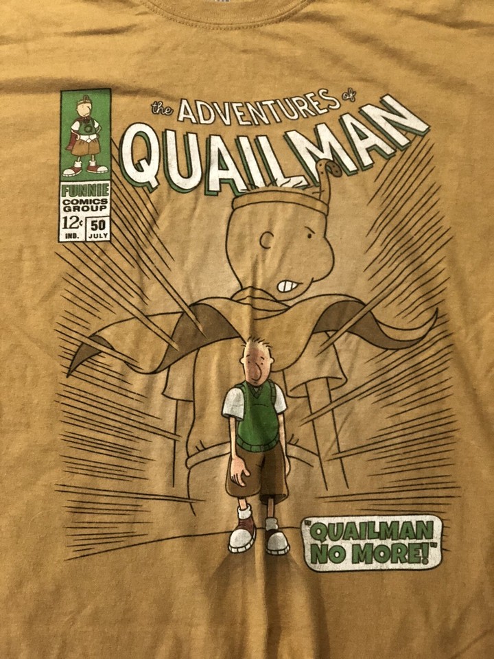 Doug Quailman No More Nickelodeon Cartoon Network Tan Medium t-shirt | eBay