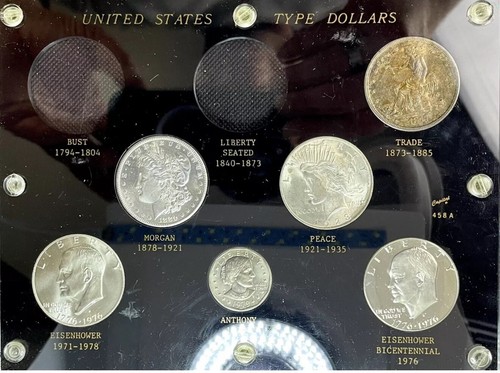 20th Century United States $1 One Dollar Silver Coin Type Set W ...