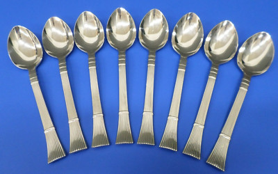 8 - Towle REED Glossy Ridges & Bands 18/8 Stainless JAPAN Flatware SOUP ...