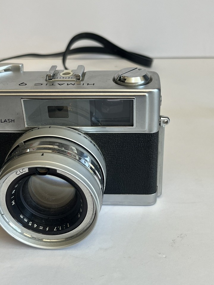 Minolta Hi-Matic 9 "Easy Flash" Vintage 1960s Camera 45mm Untested | eBay