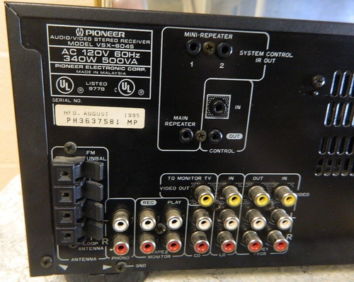 Pioneer VSX-604S Home Theater Receiver 340W 500VA No Remote *TESTED* | eBay