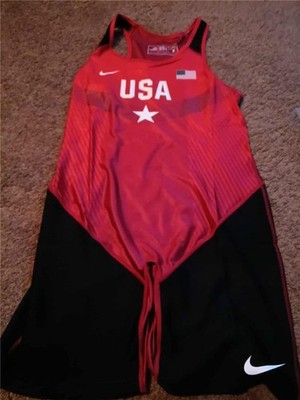NEW WOMENS NIKE WRESTLING WEIGHTLIFTING SINGLET USA RED SIZE 2XL XL | eBay