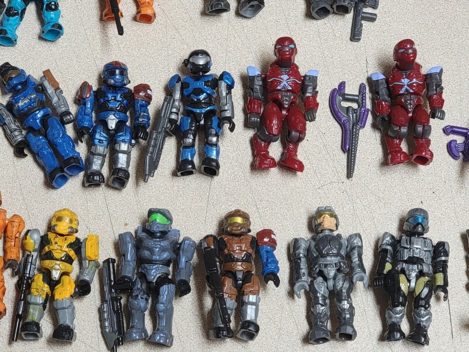 Mega Blocks * HALO Mini Figure Lot Collection 60+ Minifigures * Plus ...