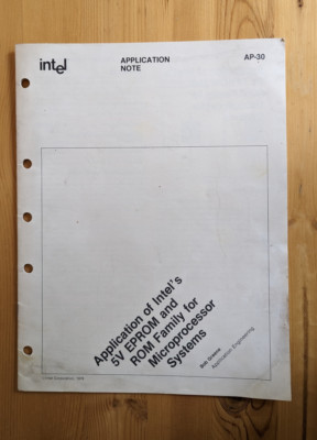 Genuine Intel Application Note AP-30 from 1978 ##VERY RARE## | eBay