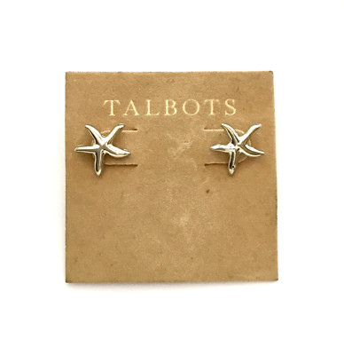 Talbots Silver Starfish Stud Pierced Earrings | eBay
