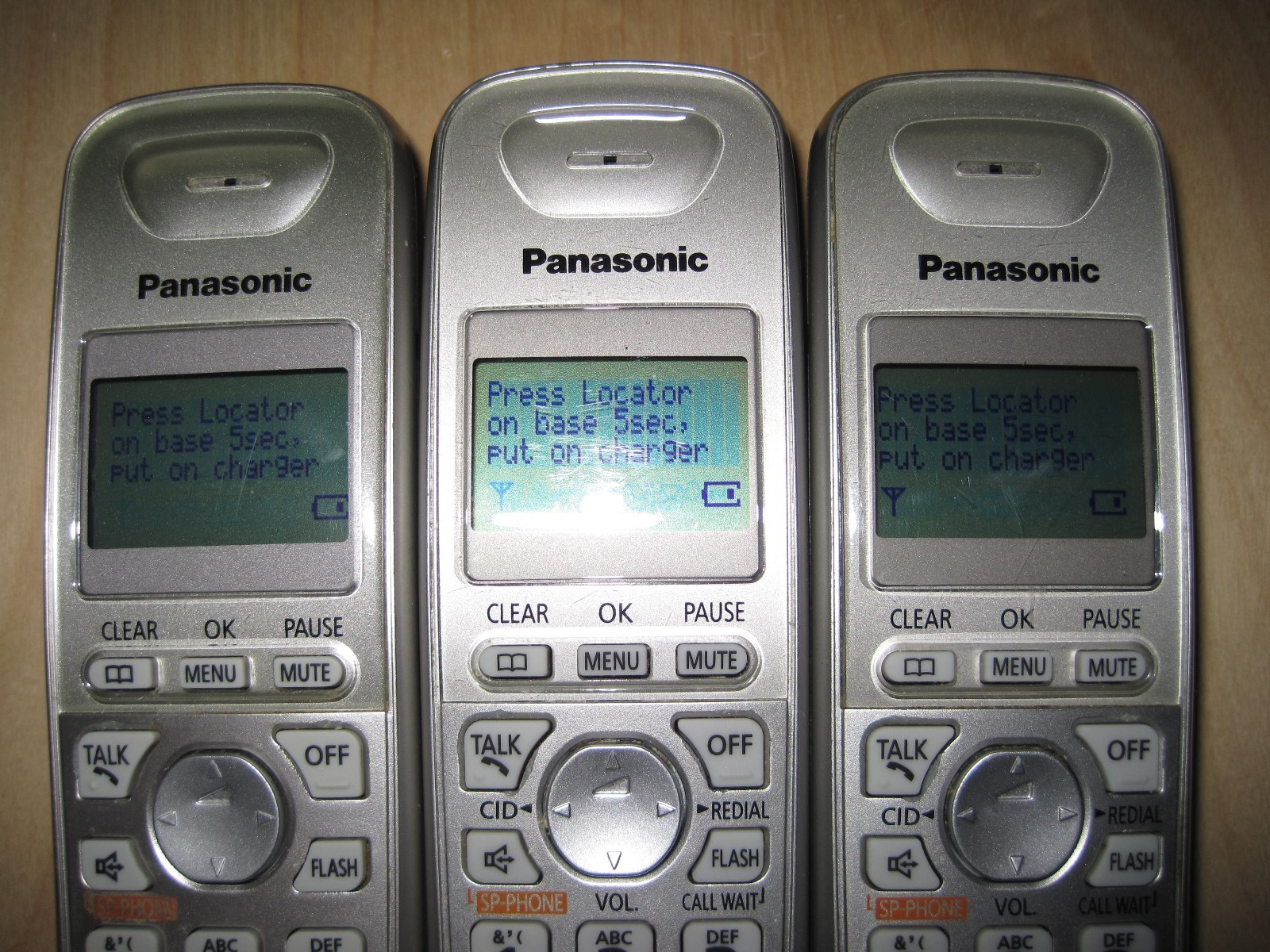 Lot of 3 Panasonic KX-TGA402 1.9 GHz Cordless Expansion Handset Phone ...