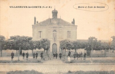VILLENEUVE-Le-COMTE - Town Hall And Boys' School | eBay