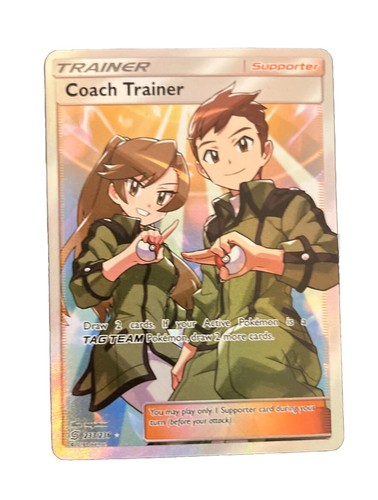 Pokémon Card Coach Trainer Full Art FA Trainer 233/236 Unified Minds ...