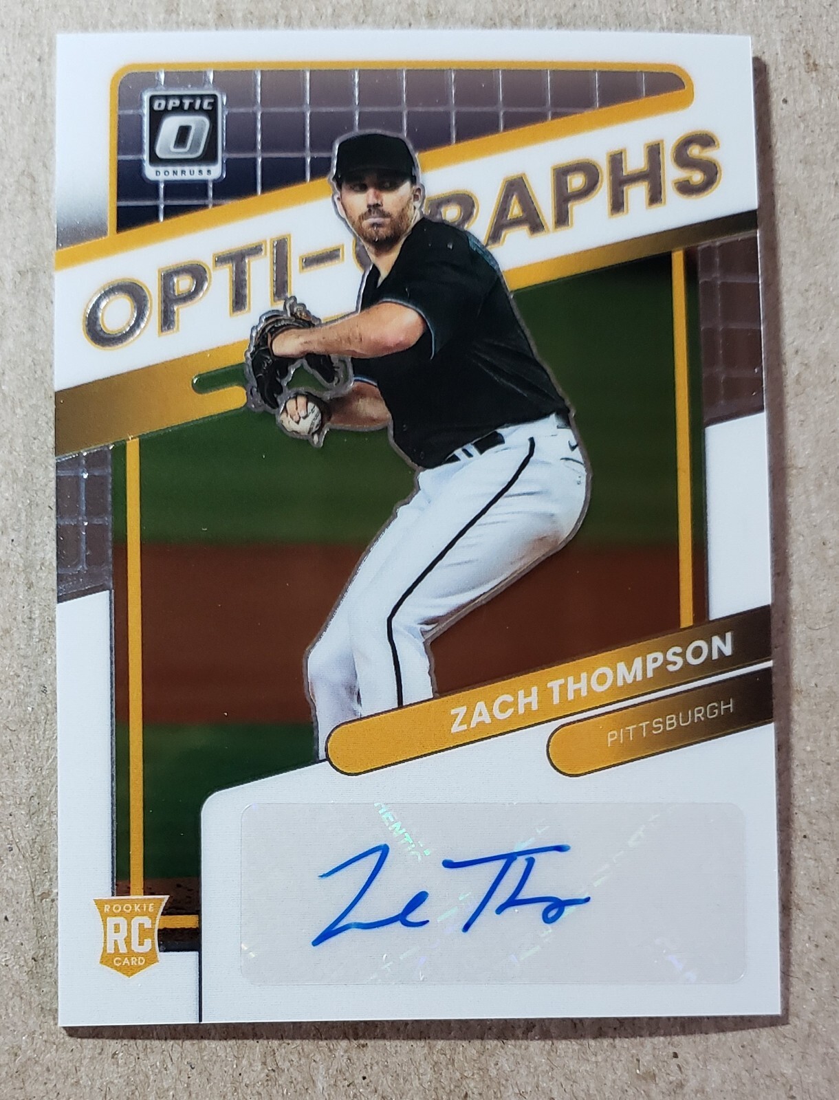 2022 Panini Donruss Optic Opti-Graphs Zach Thompson Auto RC Pittsburgh ...