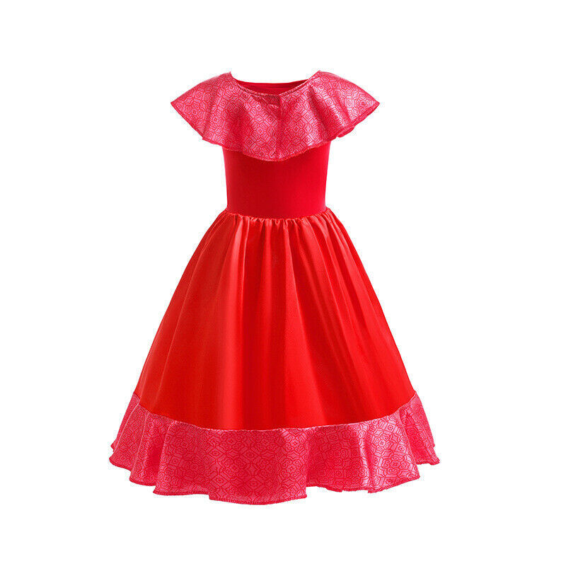 Girl Avalor of Elena Cosplay Costume Princess Elena Red Gown Outfits ...