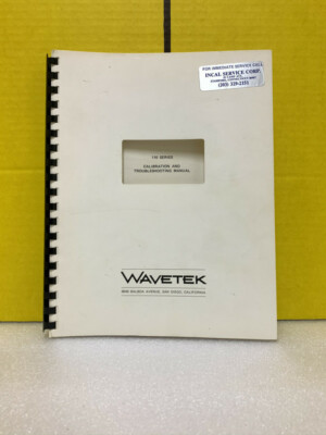 Wavetek 110 Series Calibration and Troubleshooting Manual | eBay