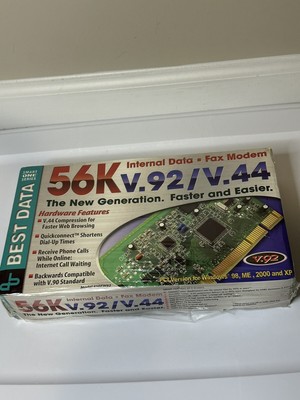 Vtg Best data windows internal modem 56K v.92/v.44 PCI Windows 98 ME ...