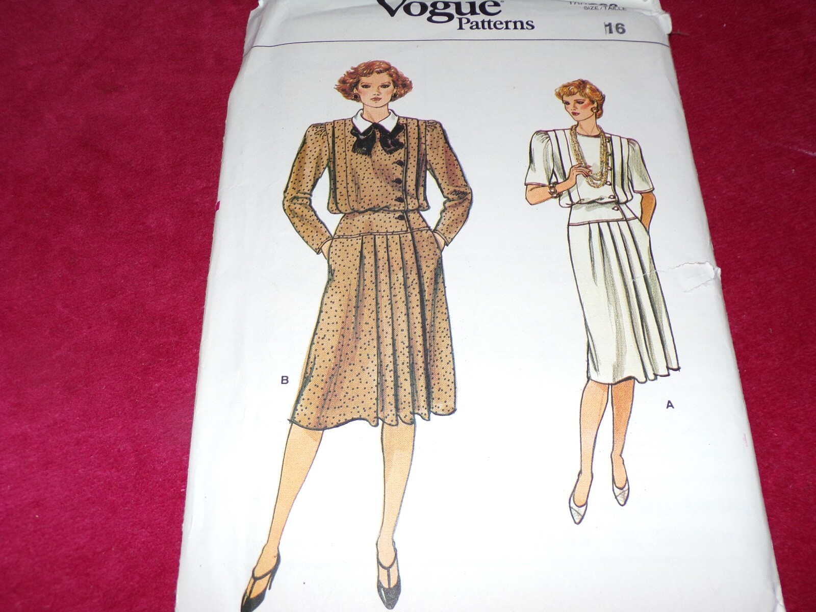 🌺 VOGUE #9033 - LADIES MODEST ( 2 STYLE ) DRESS w/FRONT PLEATING ...