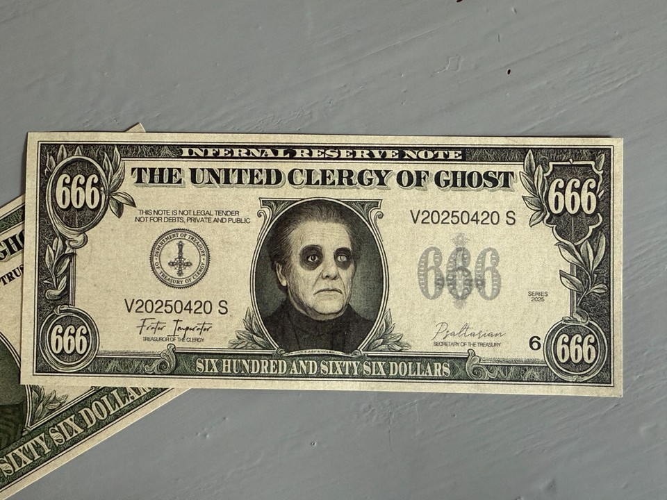 Fan-Made Ghost Mummy Dust – $666 Infernal Note (Skelatour 2025 Edition ...