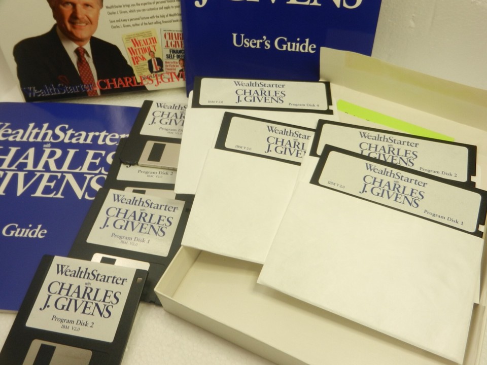 VINTAGE - Wealth Starter - Charles J Givens - both 3.5" & 5.25" FLOPPY ...