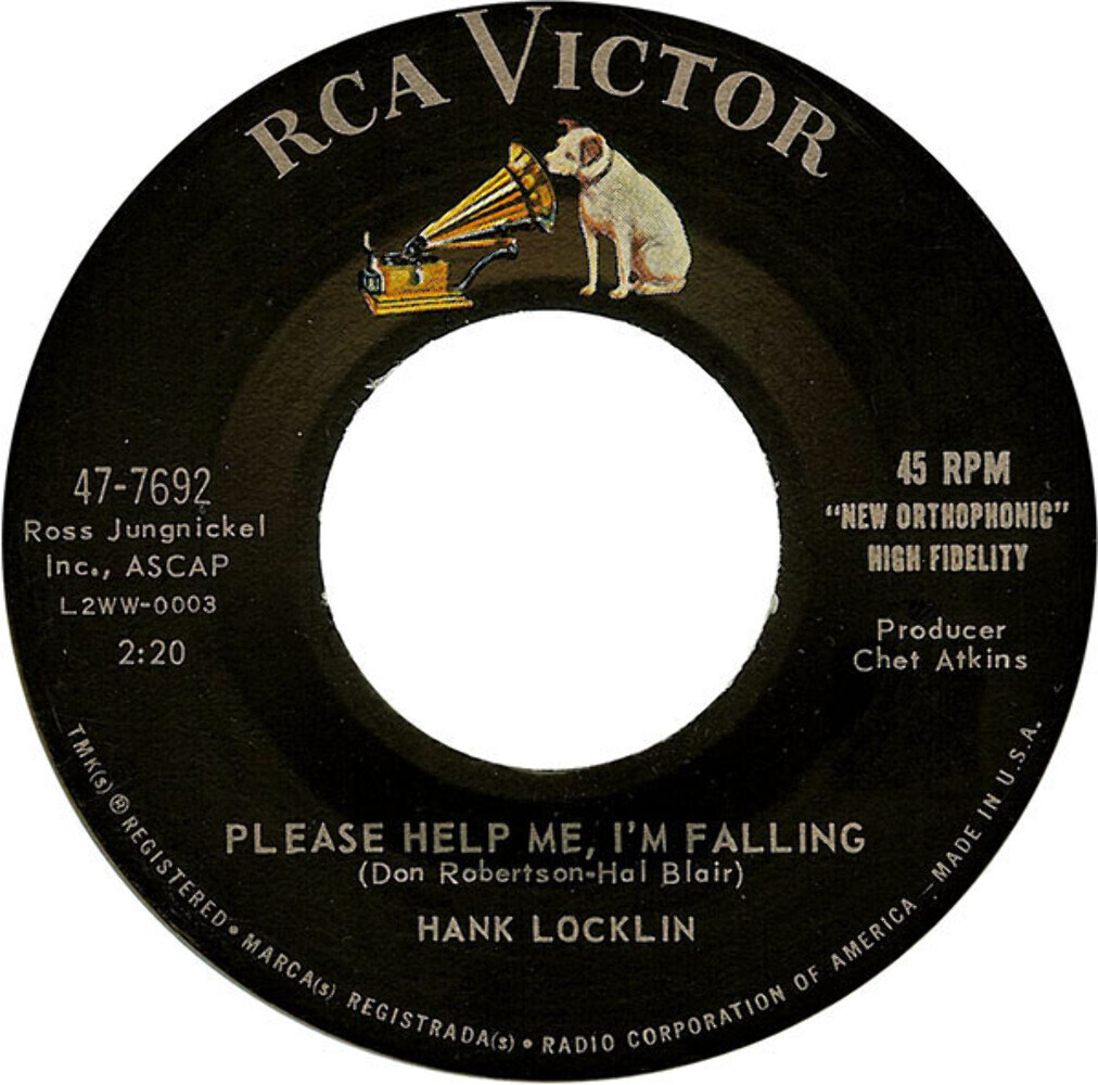 Hank Locklin - Please Help Me, I'm Falling - RCA Victor - 47-7692 - 7 ...