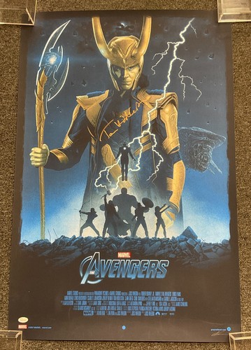 Tom Hiddleston SIGNED Loki #/10 Avengers Movie Poster Giclee AUTO 24 ...
