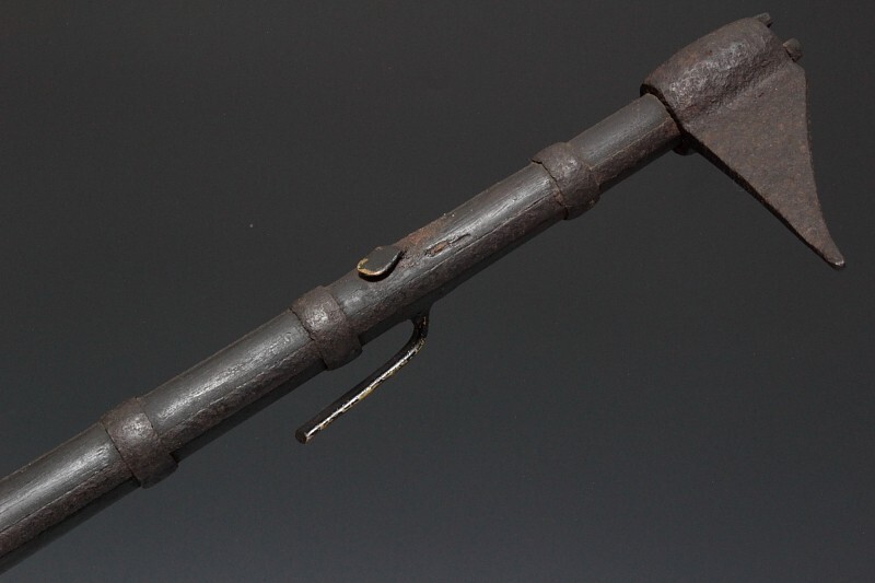 Japan Antique Edo Tobikuchi Kabutowari yoroi katana koshirae Busho ...