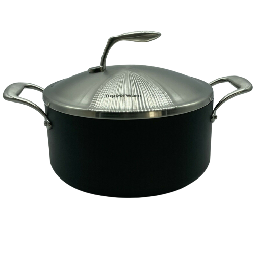 Tupperware Dutch Oven Pan Chef Series II 5.2 Quart Stainless Steel Lid ...