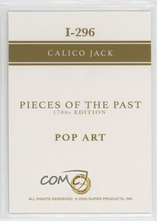 2024 The Bar Pieces of Past 1700s Edition Portraits Calico Jack Rackham ...