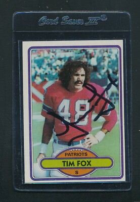 1980 Topps #269 Tim Fox Patriots Signed Auto *A8451 | eBay